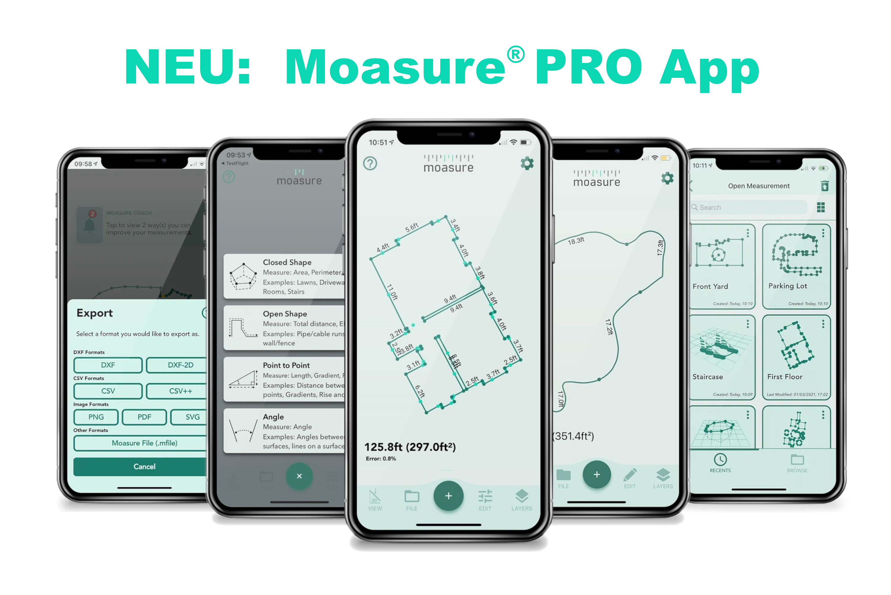 Unsere brandneue App: Moasure® PRO – Moasure® DACH
